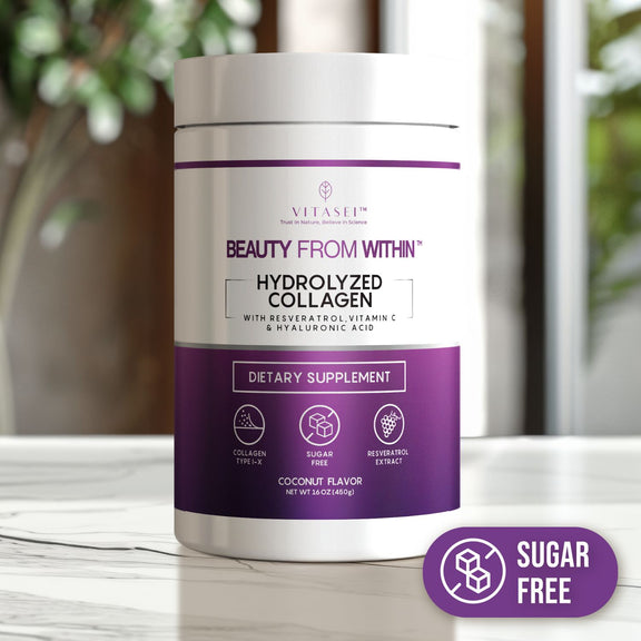 Coconut Collagen Peptides with Resveratrol and Hyaluronic Acid – vitasei