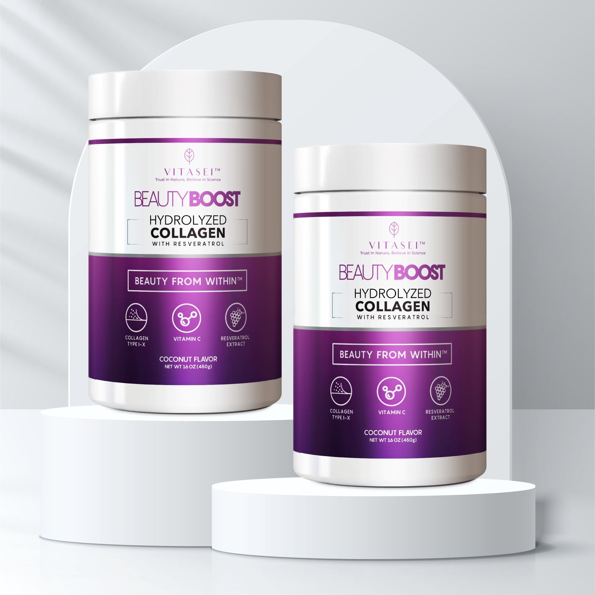 Coconut Collagen Peptides with Resveratrol and Hyaluronic Acid Duo ...
