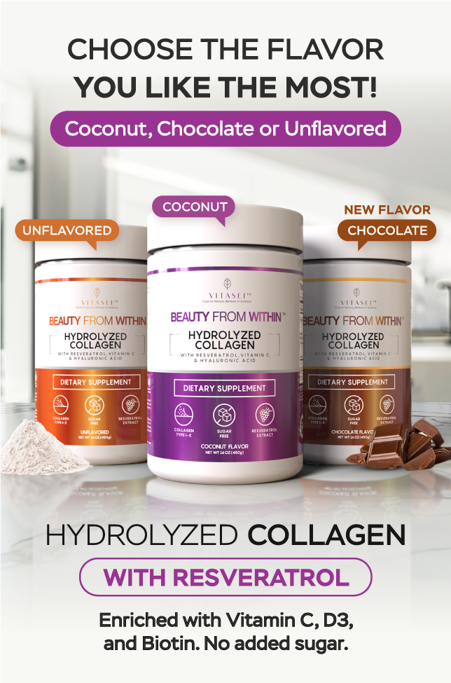 Coconut flavor Collagen Peptides with Resveratrol - Vitamin C and Biot ...