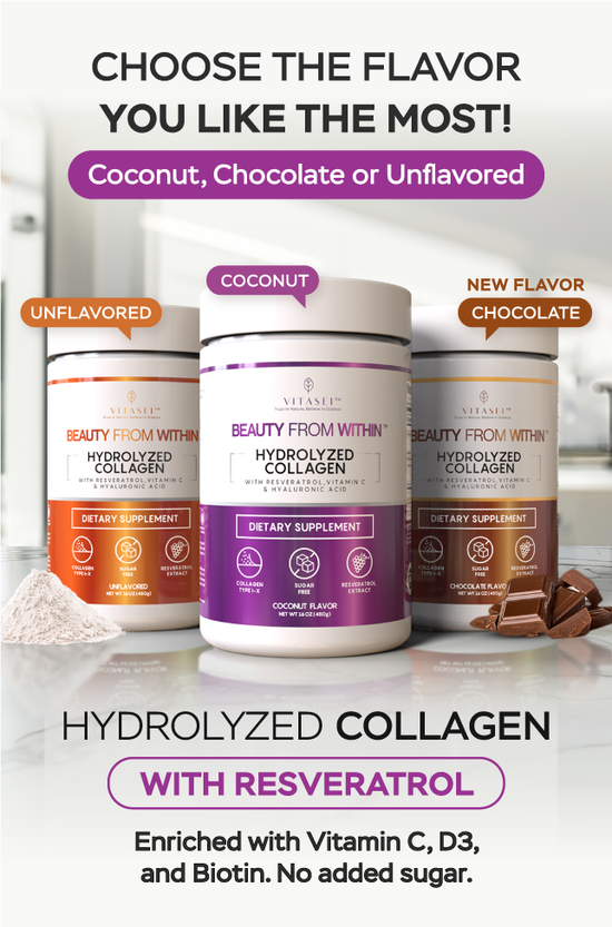 Coconut Collagen Peptides with Resveratrol and Hyaluronic Acid – vitasei