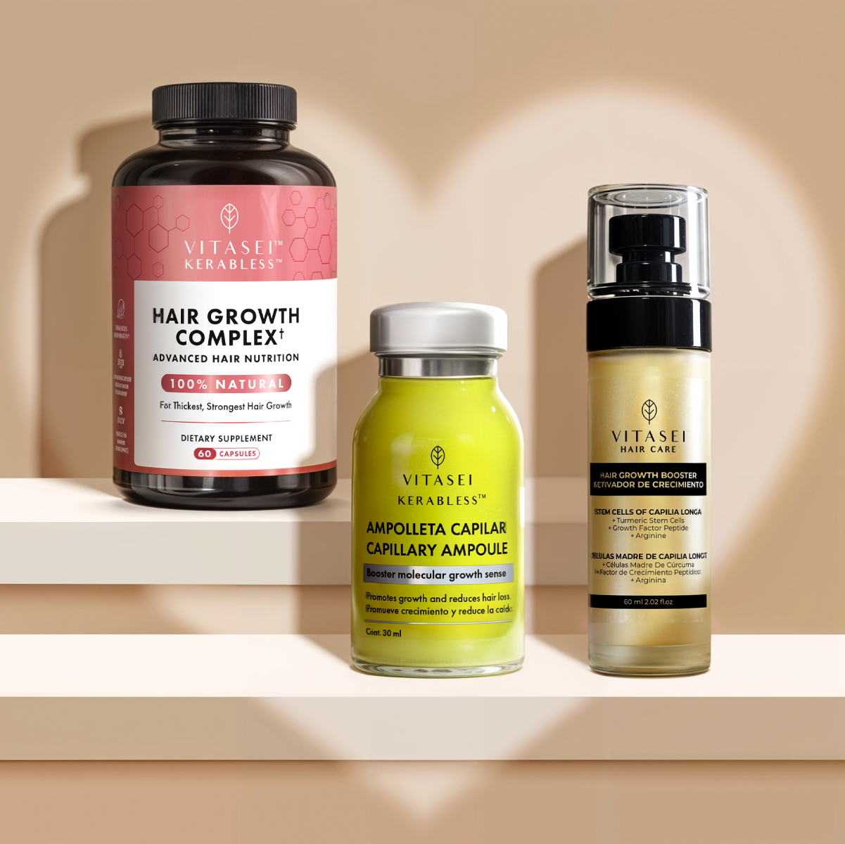 Hair Booster with Capilia Longa Stem Cells + Capillary Ampoule + Kerab ...
