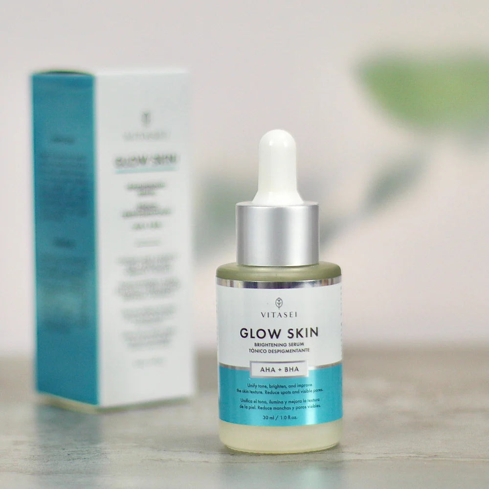 GLOW SKIN - Brightening Serum with AHA and BHA and Vitamin c – vitasei